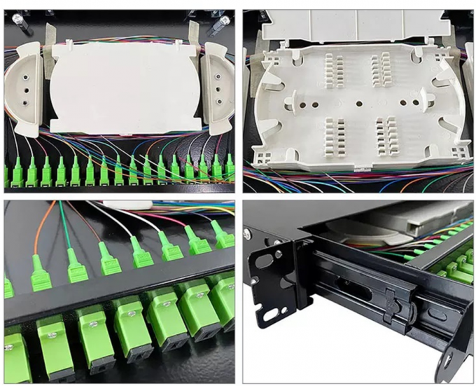 1U 19" 24 Port SC Simplex/LC Duplex Fiber Optic Rack Mount Enclosure ...
