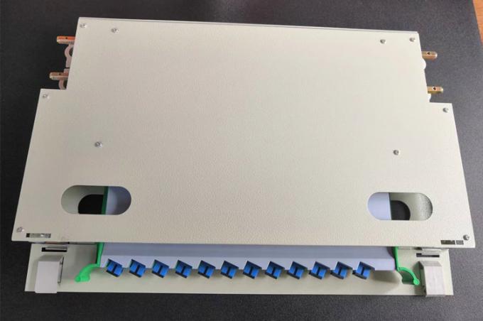 FTTH 1U Fiber Panel 24 Core 19 Inch Rack Patch Panel ODF Unit