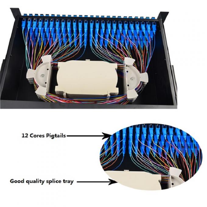 3u 3ru 19" ODF 96 Fiber Optic Rack Mounted Enclosure Drawer Type Patch ...