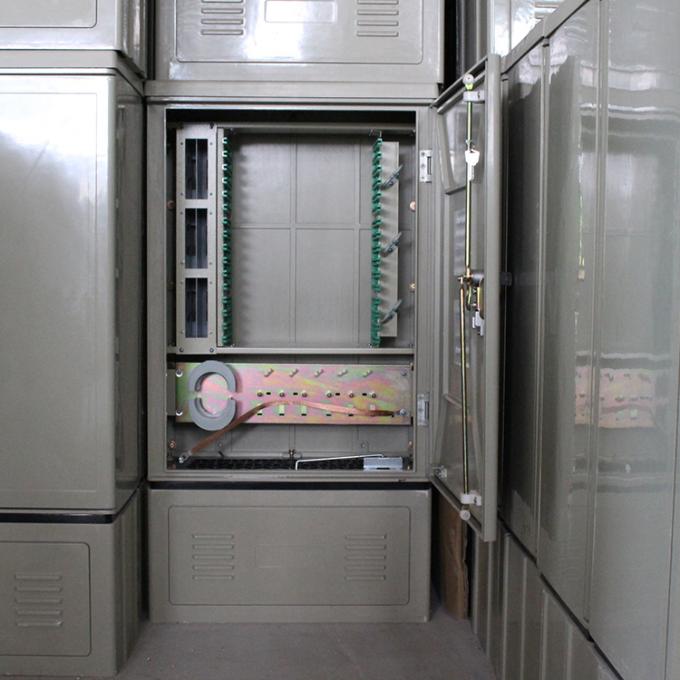 Wall Mounted 144 Core Fiber Optic Cabinet ODC Pole Fiber Distribution ...