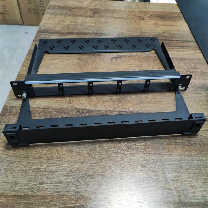 96 Core MPO Cassette Patch Panel LC 1U Enclosure Rack Mount Black