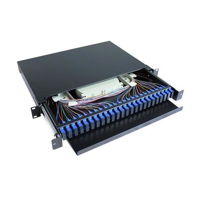 48 Core Metal Fiber Optic Patch Panel ODF 24FO
