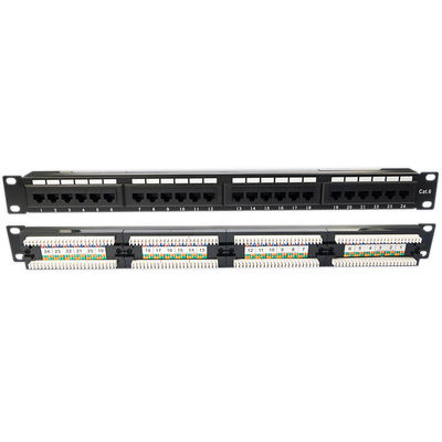 1U Blank Keystone Patch Panel Unshielded 24 Port CAT5E Patch Panel