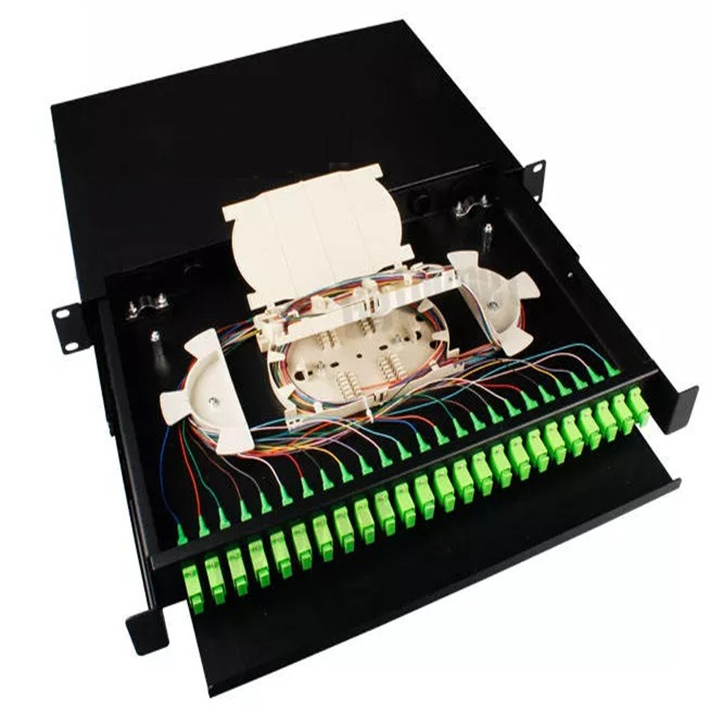 1U 19" 24 Port SC Simplex/LC Duplex Fiber Optic Rack Mount Enclosure ...