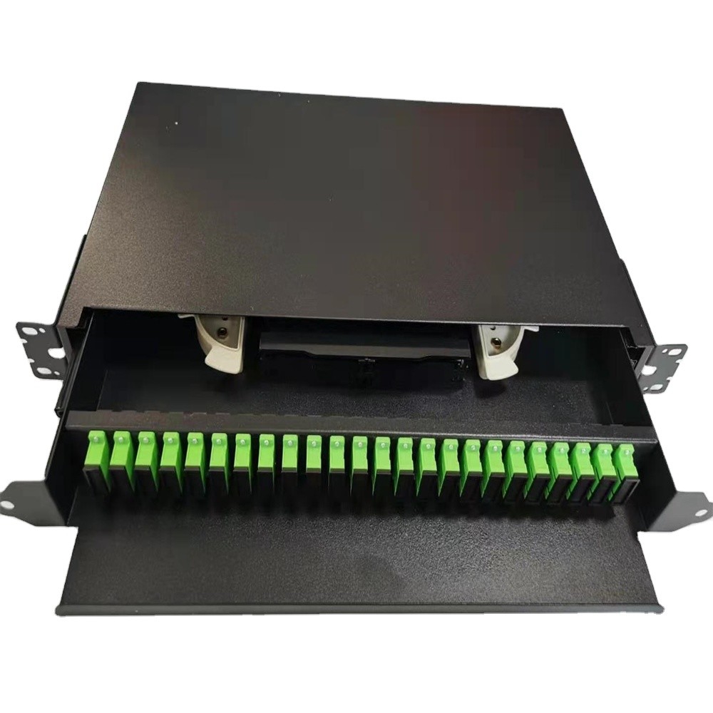 1U 19" 24 Port SC Simplex/LC Duplex Fiber Optic Rack Mount Enclosure ...