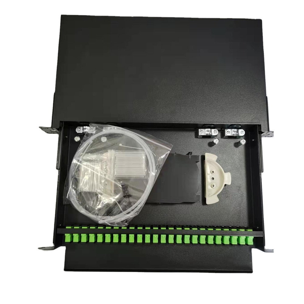 1U 19" 24 Port SC Simplex/LC Duplex Fiber Optic Rack Mount Enclosure ...