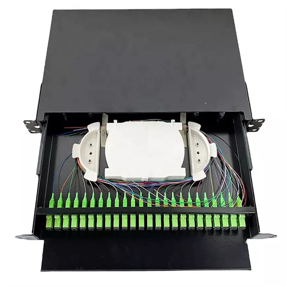 1U 19" 24 Port SC Simplex/LC Duplex Fiber Optic Rack Mount Enclosure ...