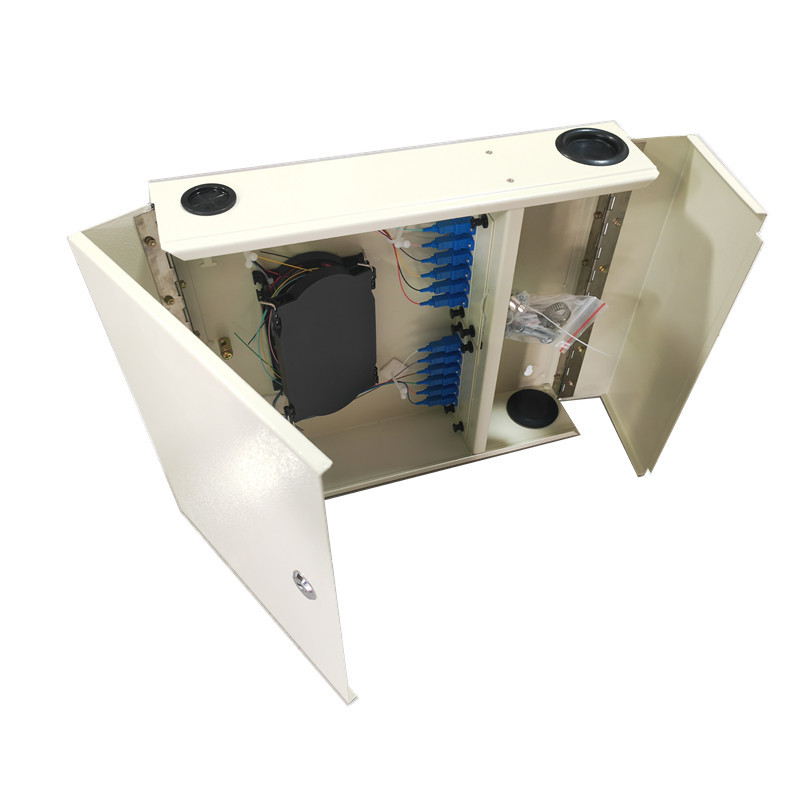 OEM Wall Mount Splice Enclosure FTTH Fiber Termination Unit 48 Core