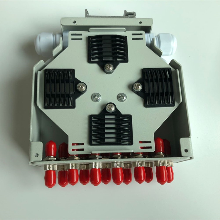 12 Port Din Rail Mounted Fiber Optic Din Rail Terminal Box With St Adapter