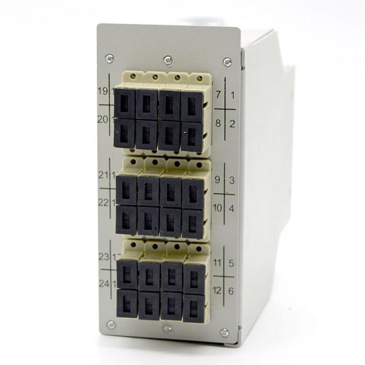 Fiber Optic DIN Rail Terminal Box Cold Roll Steel 12 Port 24core to 48Core