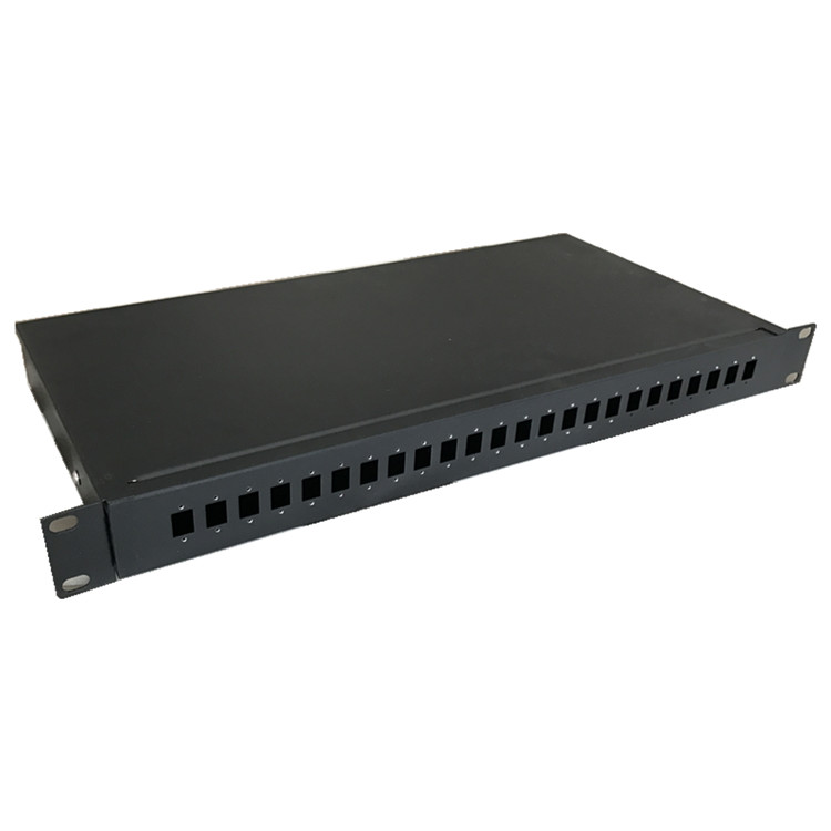 Fixed Rack Mount Fiber Optic Patch Panel 1U 19" 24 Port ODF SC Simplex ...