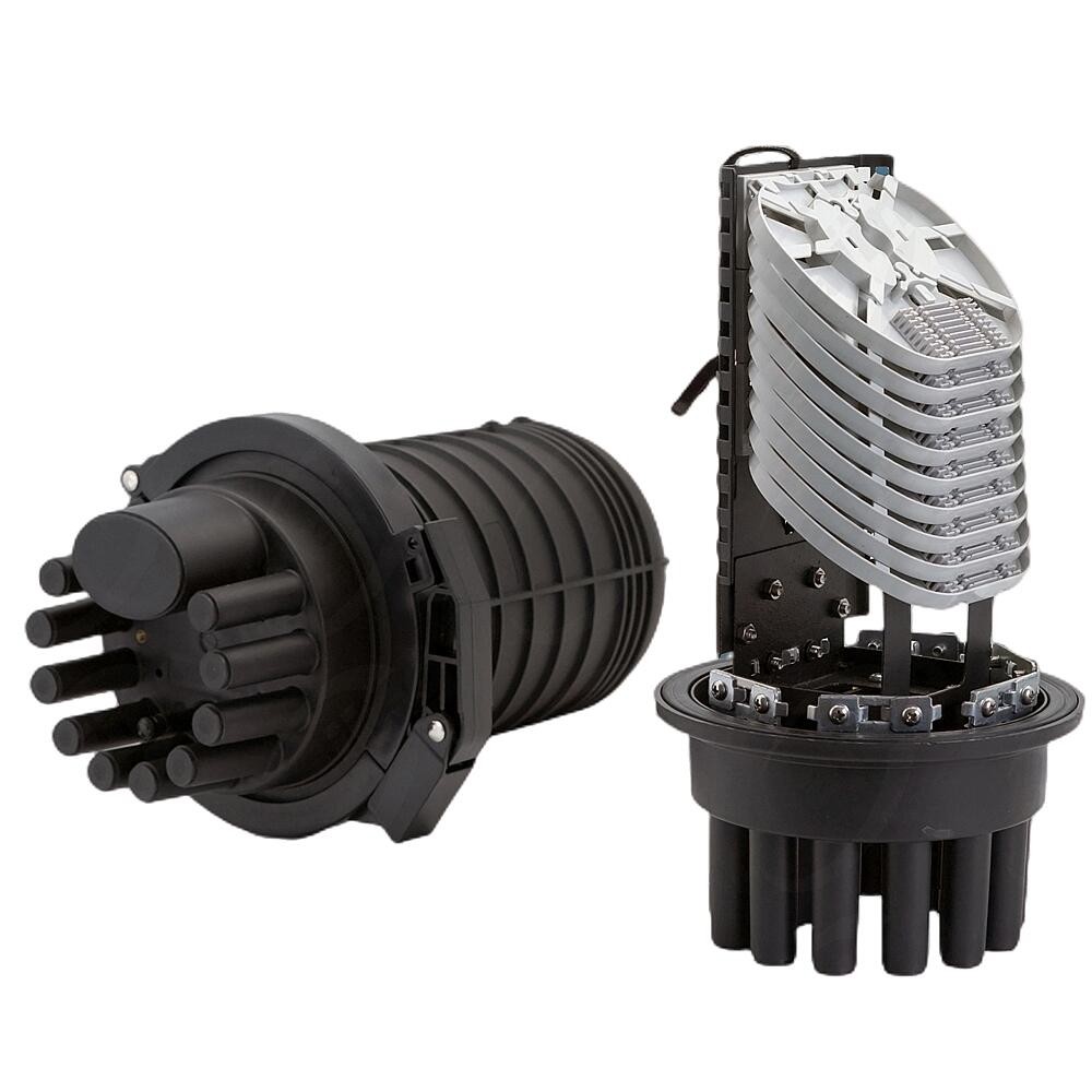 Outdoor Aerial 288 core Fiber Optic Joint Enclosure 6in 6out Dome ...