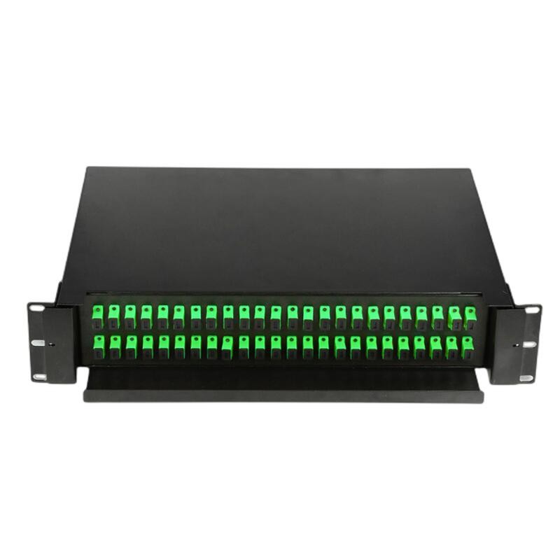 48 Ports 2U Fiber Optic Enclosure SC Simplex / LC Duplex Sliding Patch Panel