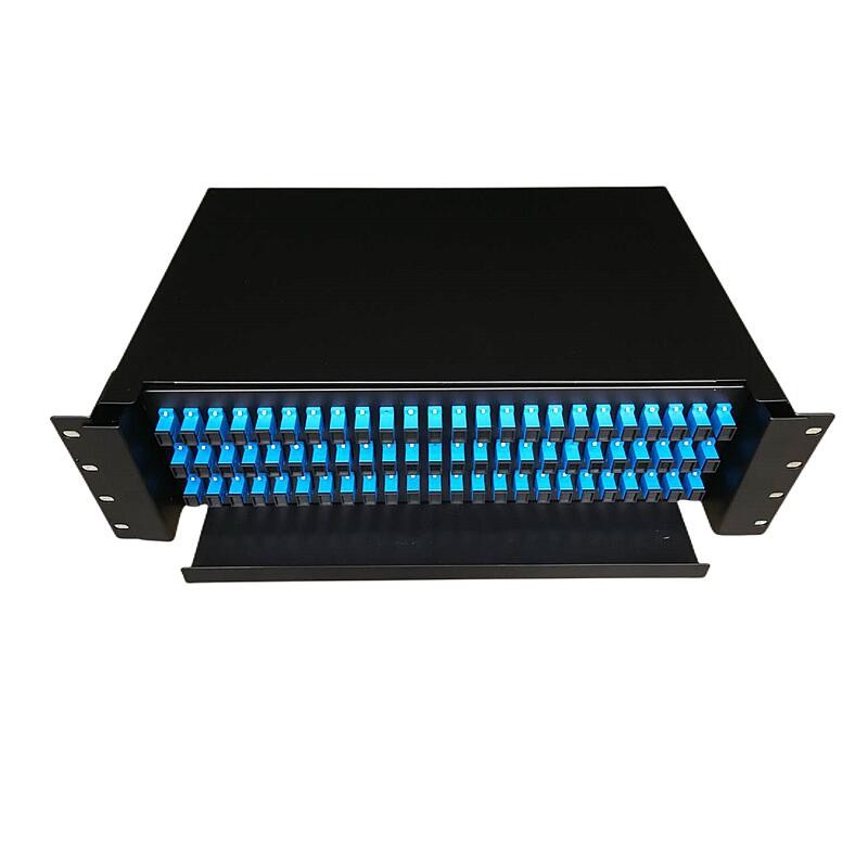 19 Inch 2U Rack Mount Enclosure ODF 72 Core Fiber Patch Panel Sliding Type