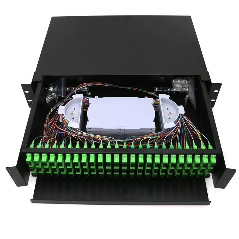 19 Inch 2U Rack Mount Enclosure ODF 72 Core Fiber Patch Panel Sliding Type