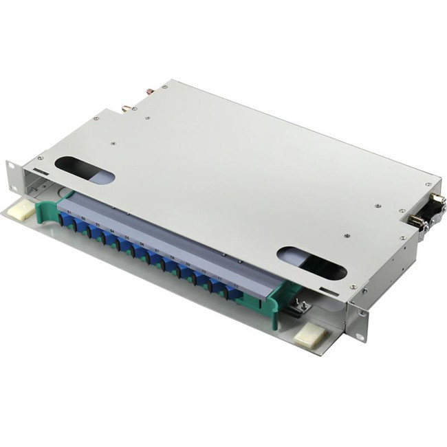 1U ODF Patch Panel Rack Mount Distribution Frame 12 Core Fiber Patch ...