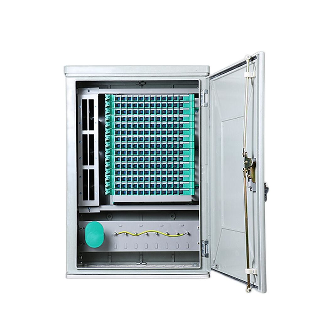 Wall Mounted 144 Core Fiber Optic Cabinet ODC Pole Fiber Distribution ...