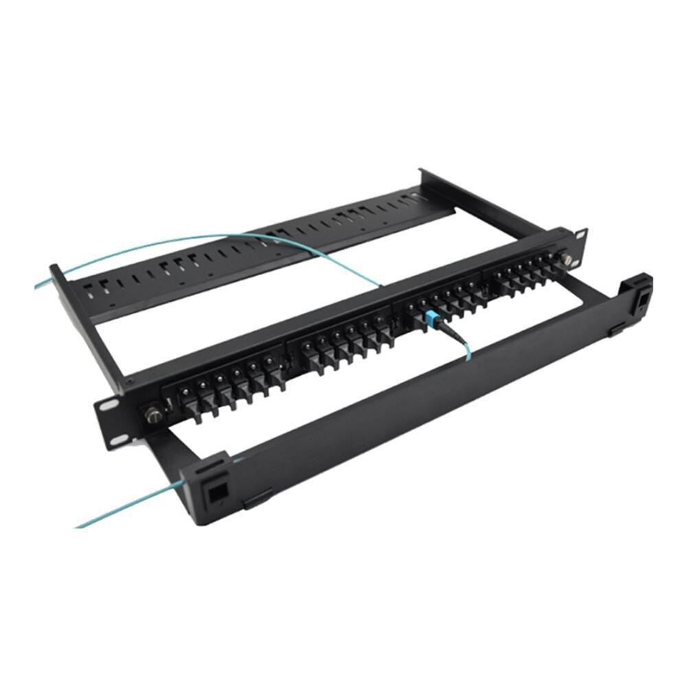 96 Core MPO Cassette Patch Panel LC 1U Enclosure Rack Mount Black
