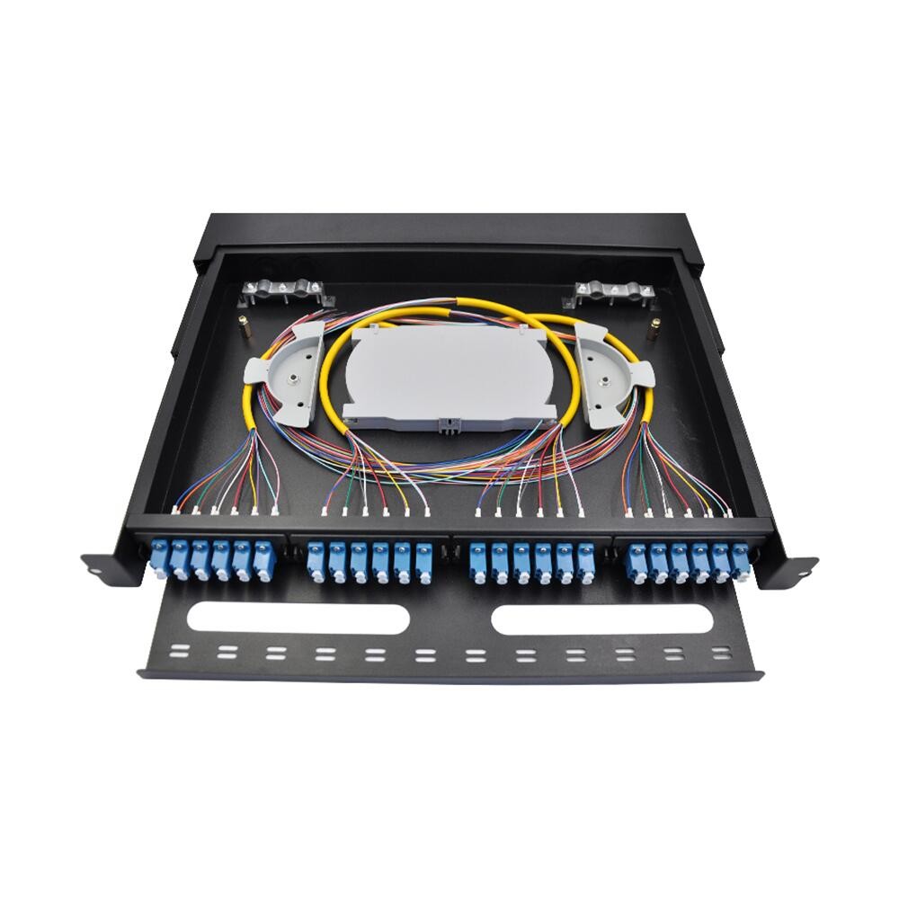 MPO Rack Mount Fiber Panel Enclosure 24 Port LC Fiber Patch Panel 1U