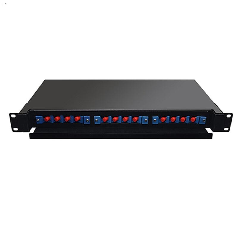 19" 24 Port Fiber Optic Patch Panel Indoor Rack Mount 1U ODF 24 Core