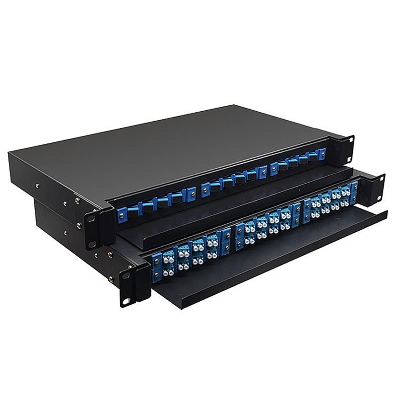19" 24 Port Fiber Optic Patch Panel Indoor Rack Mount 1U ODF 24 Core