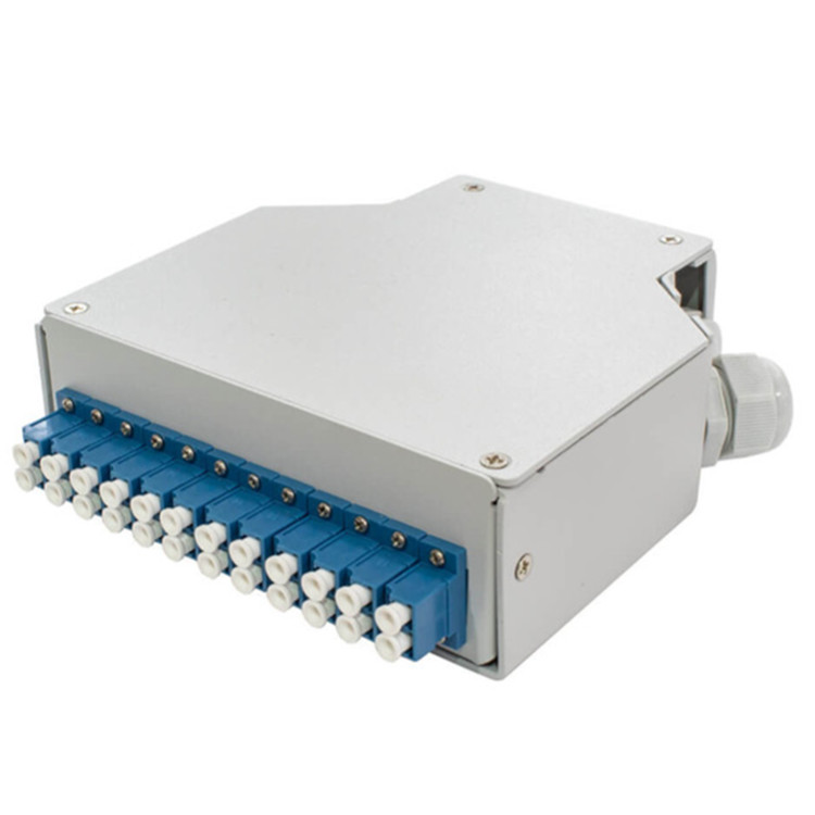 24 Core Fiber Optic Din Rail Terminal Box With 12 Pcs Lc/Apc Duplex ...