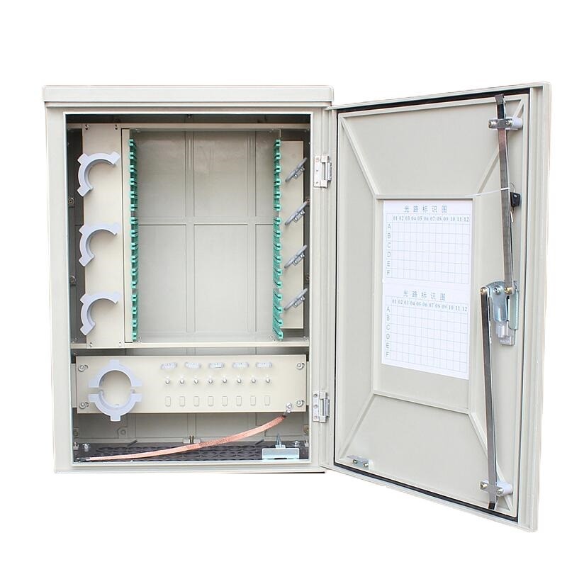 144 Core Outdoor Fiber Optic Distribution Cabinet FTTH Waterproof SMC ...