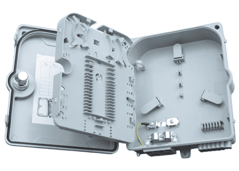 Fiber Optic Terminal Box 12Port SC/LC/ST/FC IP-66 UPC/APC Light Gray FTTH