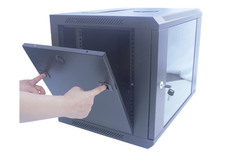 9U Server Rack Cabinet 19" Wall Mount Removable Black Data Cabinet ...