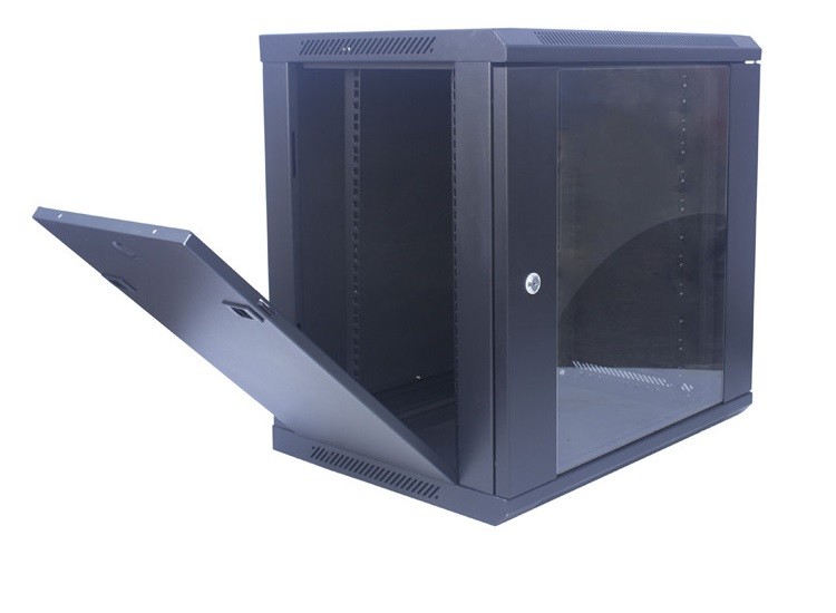 12U Glass Door Wall Mount Network Server Cabinet Enclosure 19 Inch ...