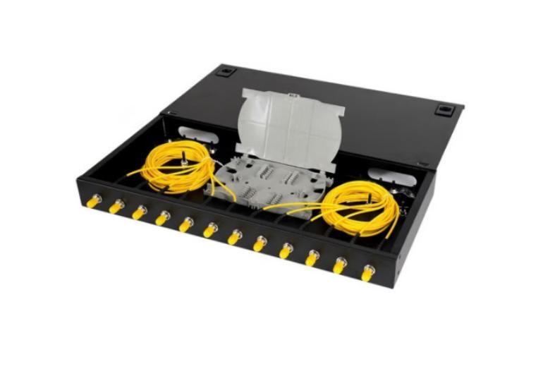 Fixed Fiber Optic Rack Mount Enclosure 12 Core Patch Panel 1U St Upc ...