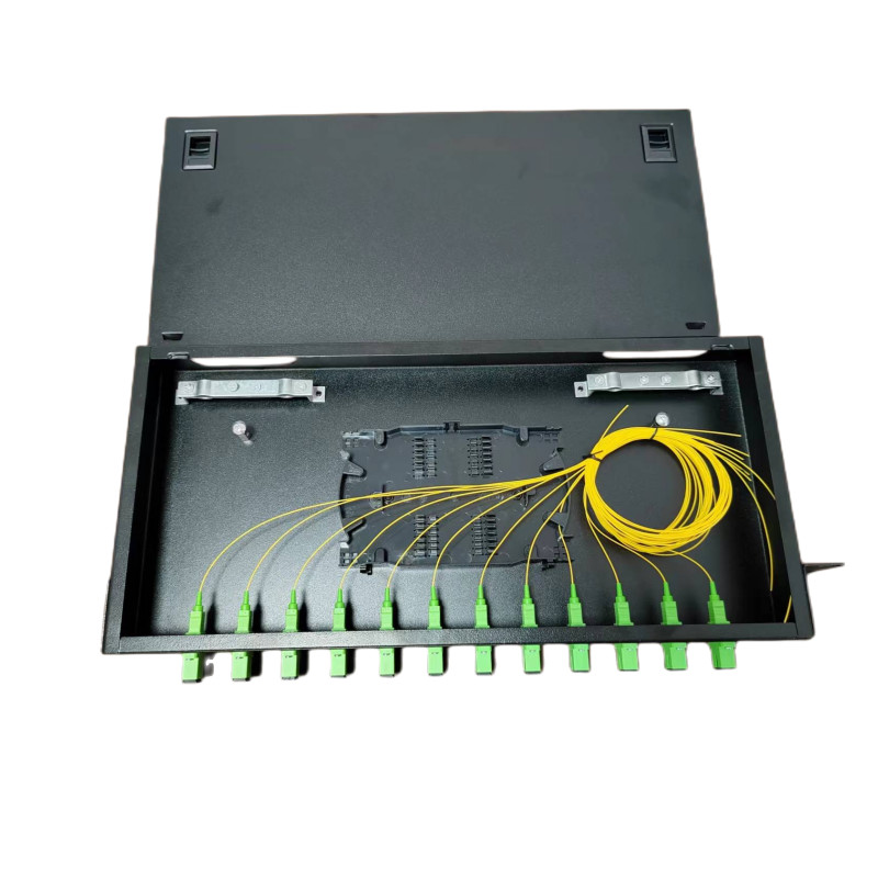 12 Ports Fiber Patch Panel ODF 1U Optical Fiber Terminal Box SC Pigtail ...