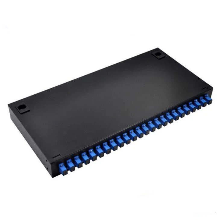 24 Port 1U Rack Mount Fiber Optic Patch Panel With SC/UPC Adapter