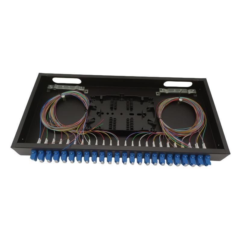 FTTH ODF Wall Mount 48 Fibers Fiber Optic Patch Panel With LC Duplex ...