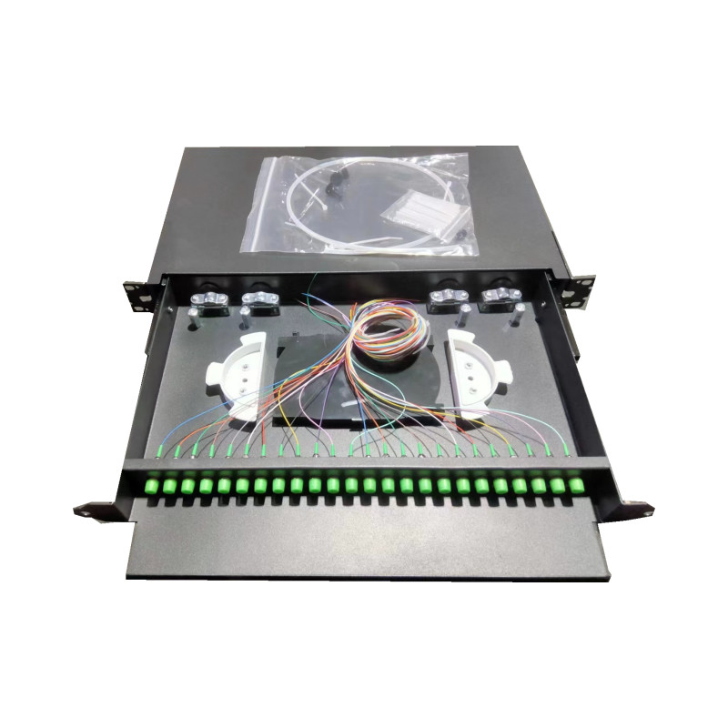 Rack Mount 19 Inch Fiber Optic Patch Panel For Single Mode Or Multimode ...